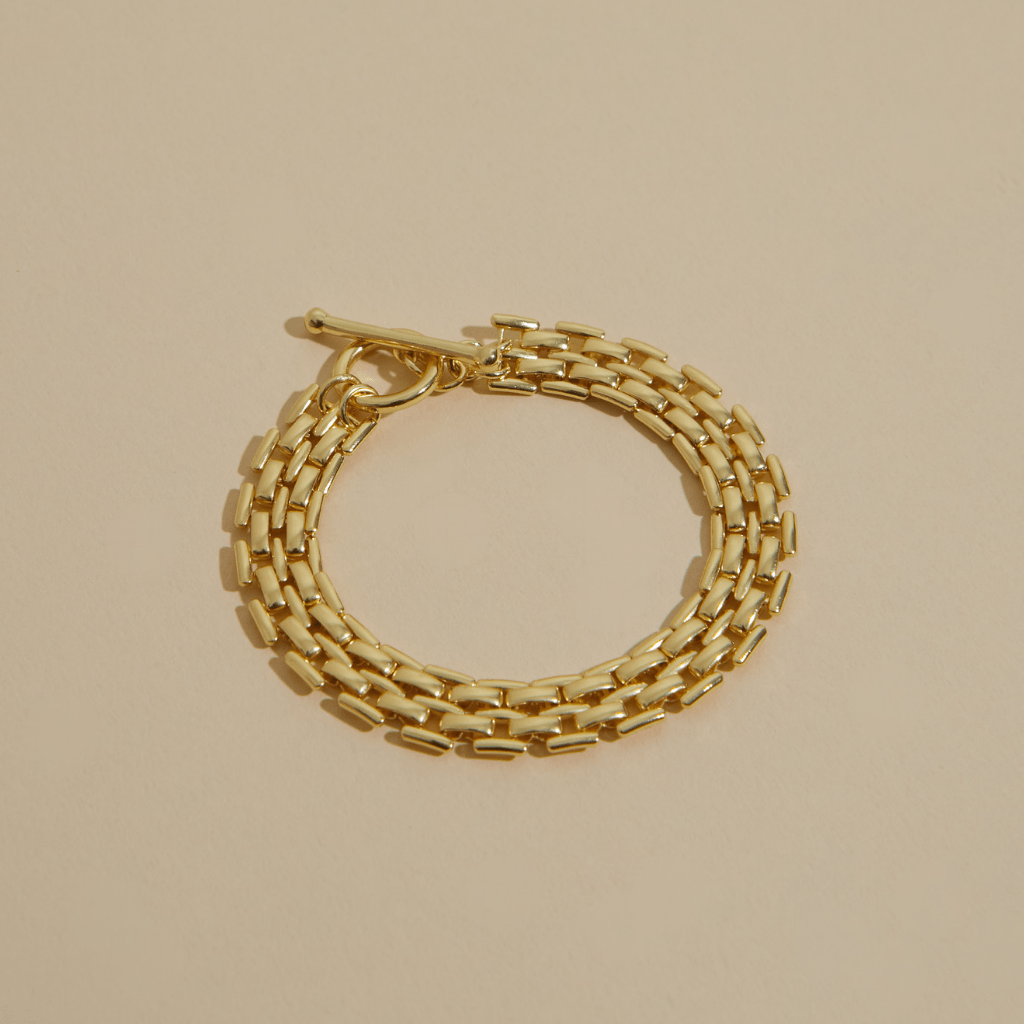 Poppy Gold Chain Bracelet | Double Sided | Bonito Jewelry